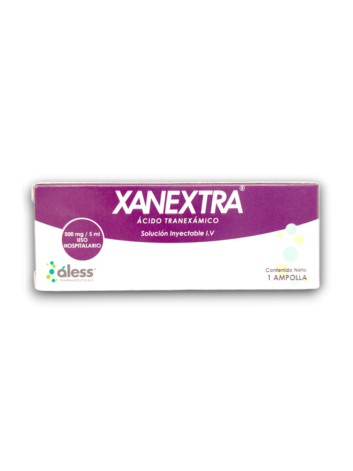 XANEXTRA 500 MG /5ML X 1 AMP (ACIDO TRANEXAMICO) (ALESS) - Droguerías ...