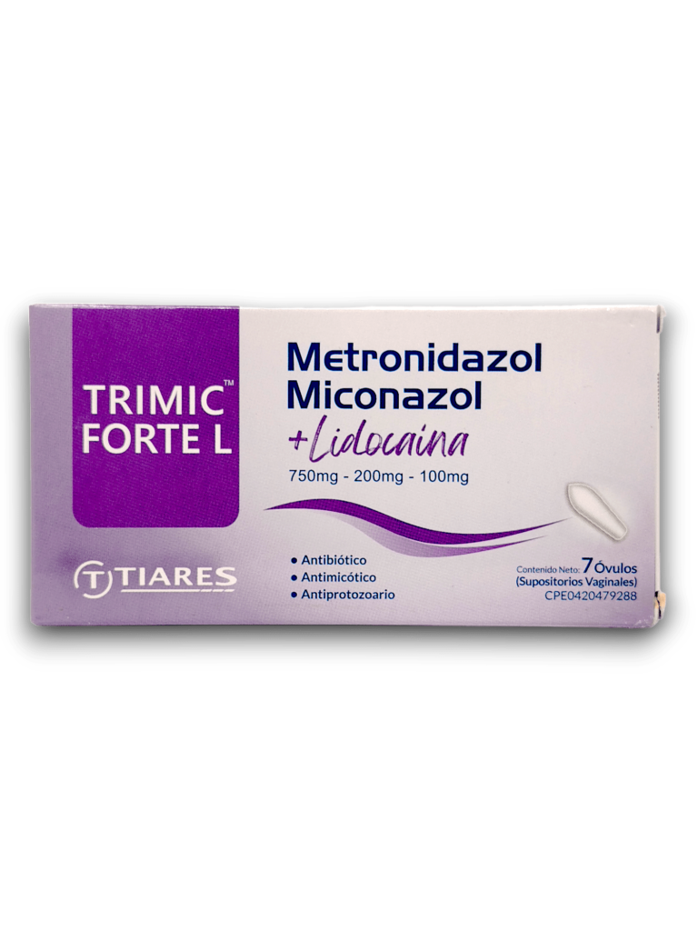 TRIMIC FORTE L (METRONIDAZOL /MICONAZOL /LIDOCAINA) 750 MG /200 MG /100 ...